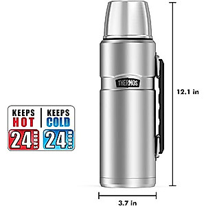 THERMOS Stainless King Vacuum-Insulated Beverage Bottle, 40 Ounce, Midnight Blue