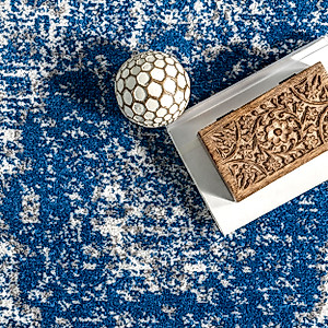 NuLoom Paisley Verona Vintage Persian Area Rug, 8' 10" x 12', Dark Blue