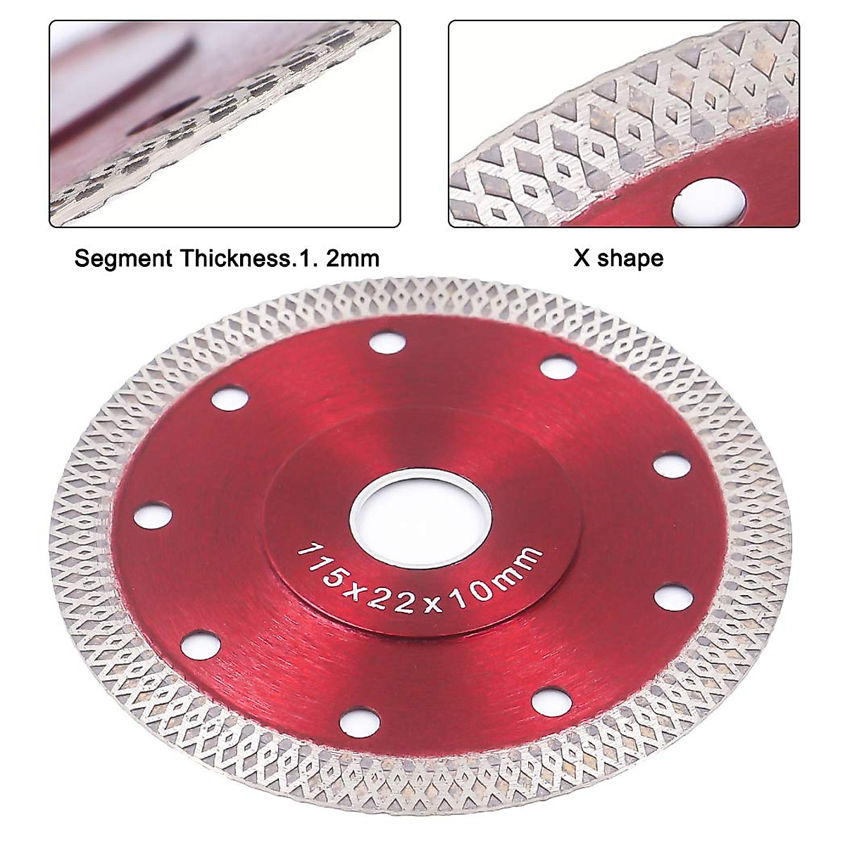 NYTiger 3 Pack 5 inch Diamond Saw Blade 5" Super Thin Tile Blades Cutting Disc Wheel for Cutting Porcelain Tiles Granite Marble Ceramics Works with Tile Saw and Angle Grinder