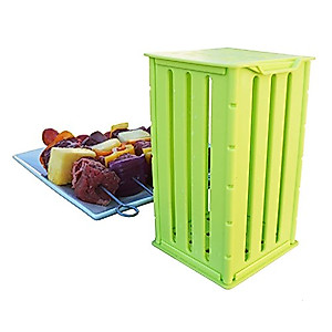 Kebab Brochette Brocheta Shish EZ BBQ Kabob Skewer Maker with Stainless Steel Skewers