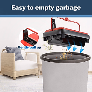 Eyliden Carpet Sweeper, Mini Size Lightweight Hand Push Carpet Sweepers - No Noise, Non-Electric - Easy Manual Sweeping, Automatic Compact Broom Only for Carpet Cleaning