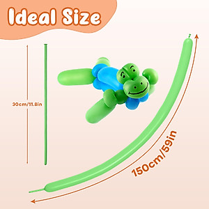 100Pcs 260 Balloons Rainbow Long Balloons for Balloon Garland Thickening Long Skinny Latex Balloons for Tying Twisting Animals Modeling Christmas Birthday Wedding Party Decor(Colorful long balloons)