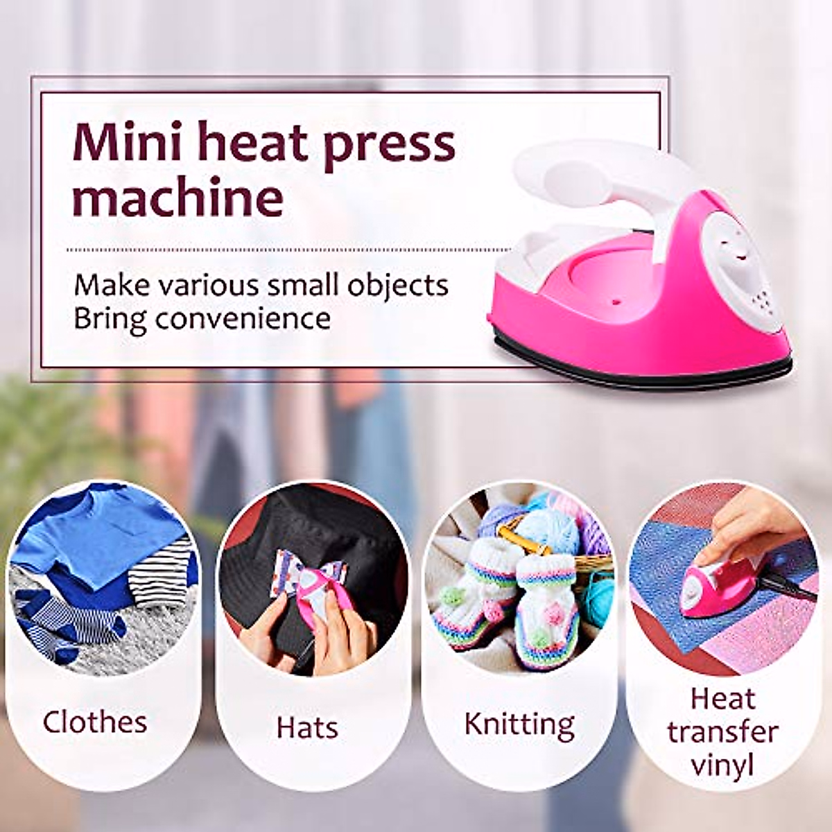 Honoson 10 Pcs Mini Craft Iron Heat Mini Iron Craft Press Small Iron for Crafts Perler Beads Iron Craft Iron with Charging Base Accessories for Bead Patch DIY Shoe T Shirts Heat Transfer Vinyl Project