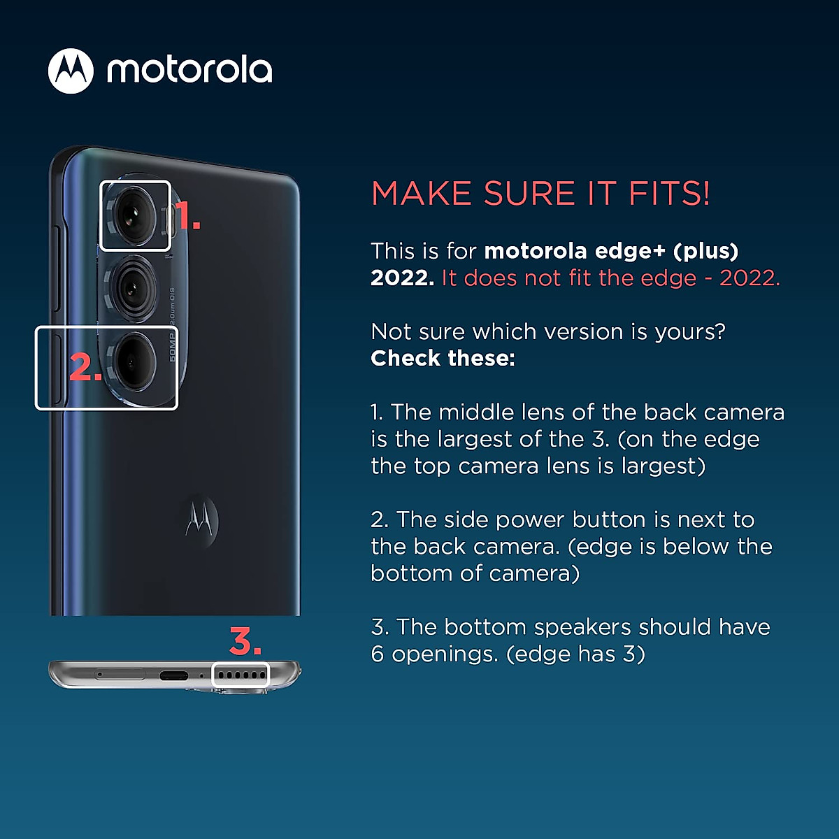 Motorola Moto Edge+ (2022) / Edge Plus 5G UW 2022 Screen Protector- Strong 9H Tempered Glass for scratch, impact protection, anti fingerprints/smudge resistant [NOT for moto Edge+ 2020]