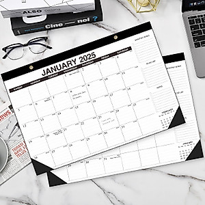 2023-2024 Desk Calendar, 18 Month Desk Calendar/Wall Calendar Combo, 17" x 12", January 2023-June 2024, Highlight Holidays, Planning Calendar, Thick Paper