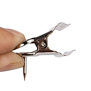 Z ZICOME 1.2" Metal Clips with Pins for Cork Boards, Bulletin Boards, Silver, 30 Pack