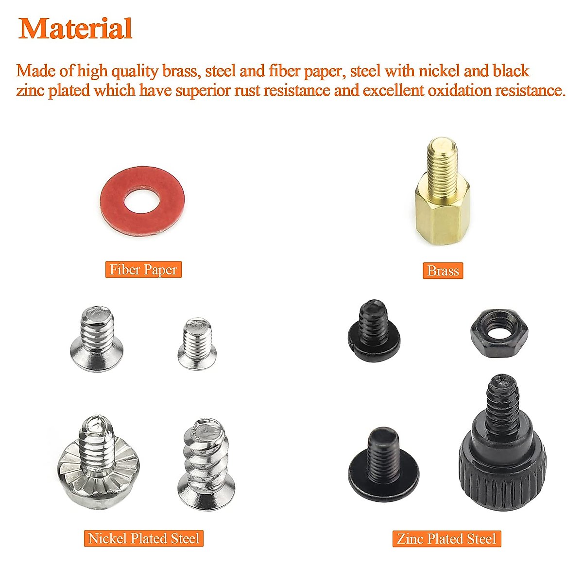 HELIFOUNER 480 Pieces Computer Standoffs Screws Assorted Kit for 2.5" SSD, Hard Drive, Computer Case, Motherboard, Fan Power Graphics with Screwdriver