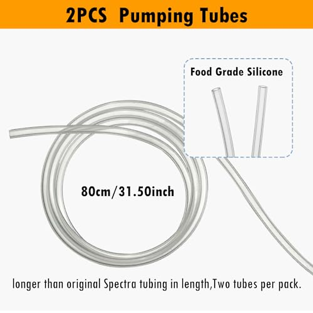 Backflow Protector 2PCS Tubing 2PCS and Duckbill Valves 4PCS Replacement Pump Part Compatible with Spectra S1 Spectra S2 Spectra 9 Plus,Replace Original Spectra Pump Parts