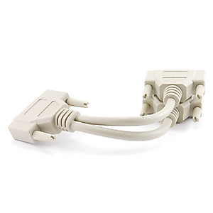 CablesOnline 8 inch DB25 Parallel Male/Dual Female Y-Splitter Printer Cable (YS-005)