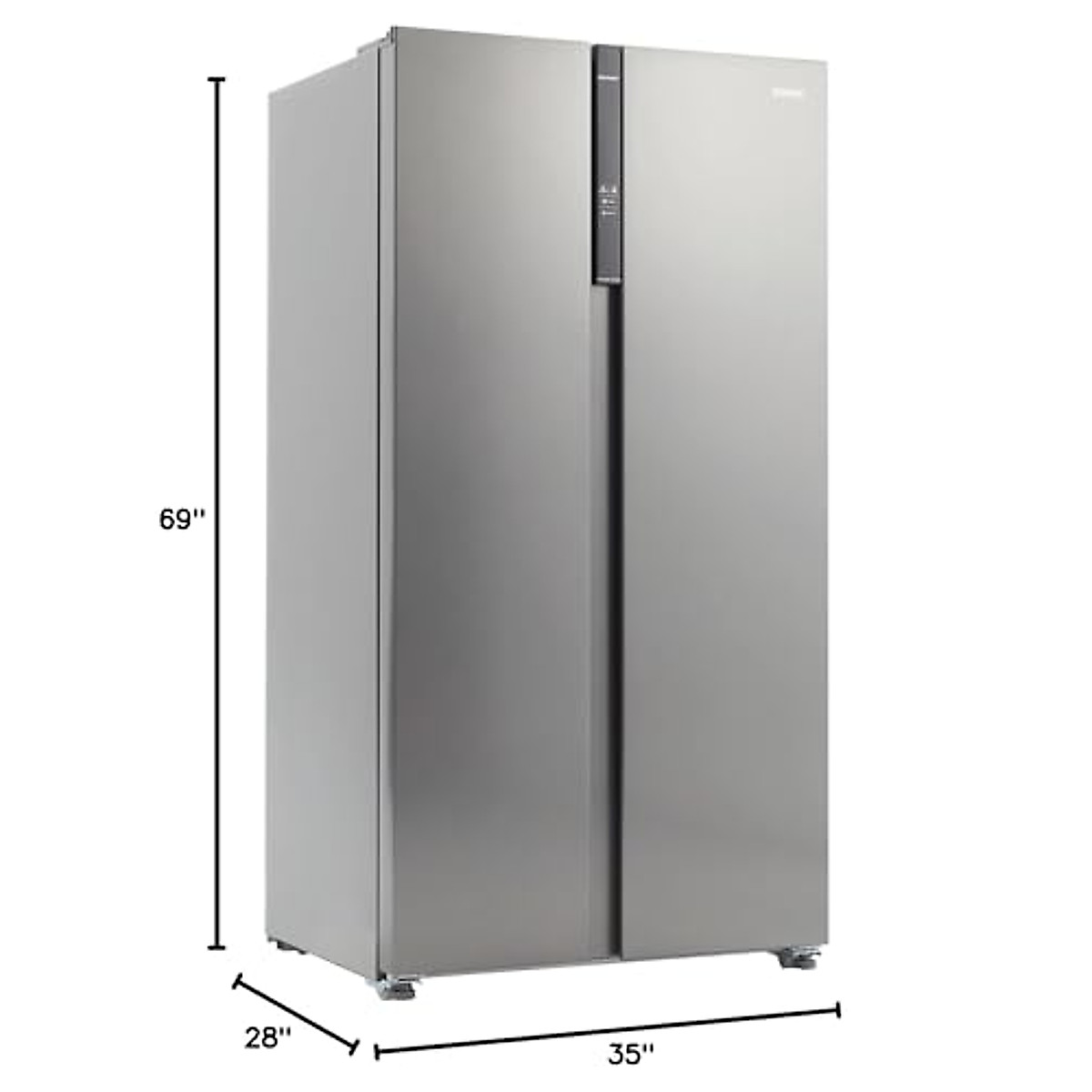 NUTRIFROST 21 cu.ft Large Capacity Side-by-Side Refrigerators Freezer Fridge - 2 Door Full Size Refrigerator for Kitchen Office Commercial LED Display Frost Free Freestanding