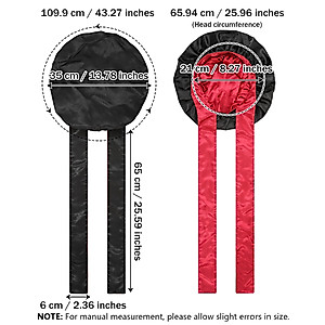 Satin Bonnet Silk Hair Bonnets for Women Curly Hair Wrap for Sleeping Cap Reversible Bonnet with Tie Band Night Cap Double Layer Sleep Cap for Curly Hair (Double-Layer Satin Bonnet (Black + Red)