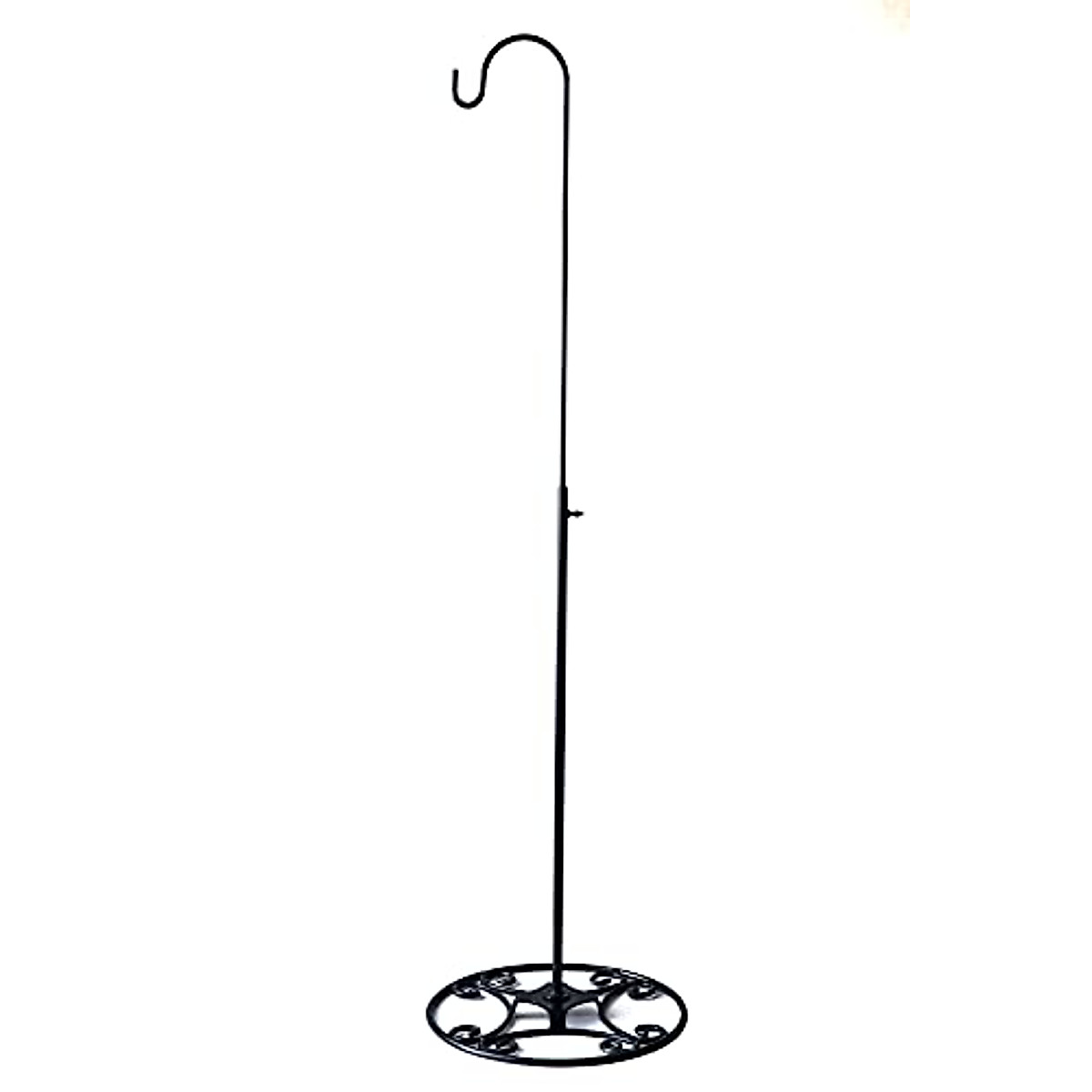 Adjustable Black Iron Shepherds Hook 34"-55" - Wedding Event and Home Decor