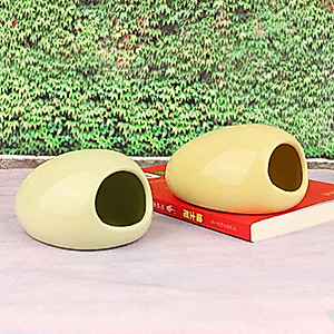 POPETPOP Guinea Pig Hamster Hideout Ceramic Cartoon Hamster House Chinchilla Mini Hut Small Pet Animals Hideout Cage House Summer Cool Hideout Guinea Pig Bedding