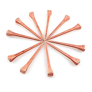 DZS Elec 25pcs E5 Horseshoe Nail 2.1 Inch Copper Plating Steel Horse Shoe Nails Craft High Tensile Strength Precision Nails
