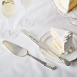 Mud Pie Knife Wedding Cake Serving Set, 12.5"