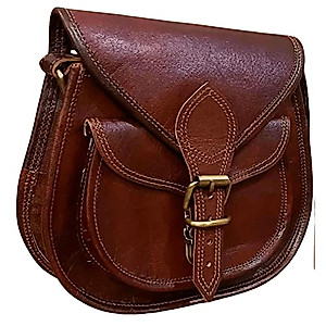 URBAN LEATHER Women's Crossbody Shoulder Sling Bags Genuine Leather Boho Hippie Satchel for Teen Girls Handmade Vintage Travel Cross body Saddle Bag Wallet for Women Ladies Handbag Purses for Her