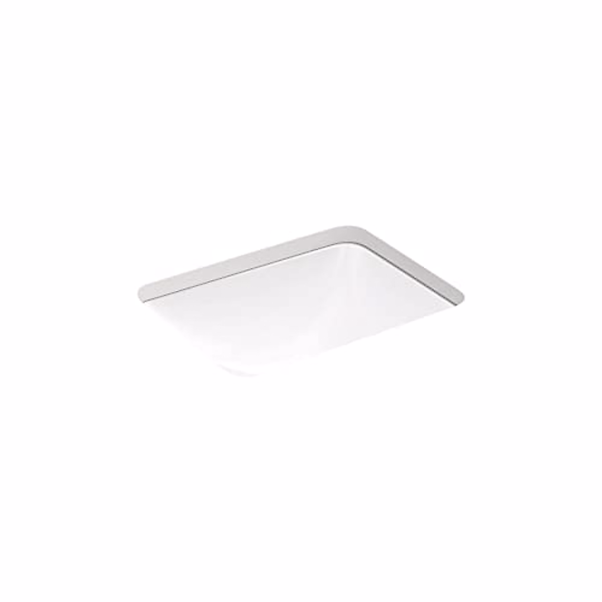 KOHLER 20000-0 Caxton Rectangle Undermount Bathroom Sink, 20-1/4" W x 15-11/16" L, White