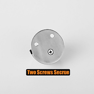 JQK Floor Door Stopper, Snowboard Hanger Storage Stainless Steel Sound Dampening Door Stop Bumper Wall Protetor Display Hanger Rack, 5 Pack Brushed, DSB3-BN-P5