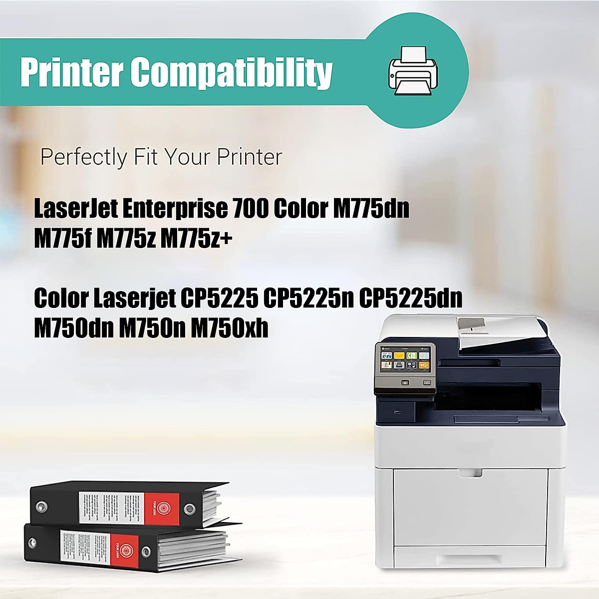 Compatible CE980A CE710-69005 CE980-67901 Toner Collection Unit Replacement for HP Color CP5220 CP5225 M750 M750dn M750n M750xh Printer 2Pack
