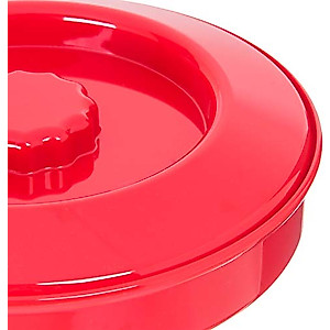 Carlisle FoodService Products 047005 Stackable Tortilla Server w/Lid, 7-1/4" / 2", Red