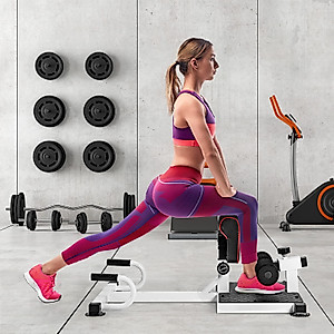 Goplus Deep Sissy Squat Machine, 3-in-1 Hip Thrust Sit up Exercise Equipment for Core Training, Sit-ups, Push-ups, Leg Exercises, Glute Workout Station Sissy Squat Bench for Home Gym Use