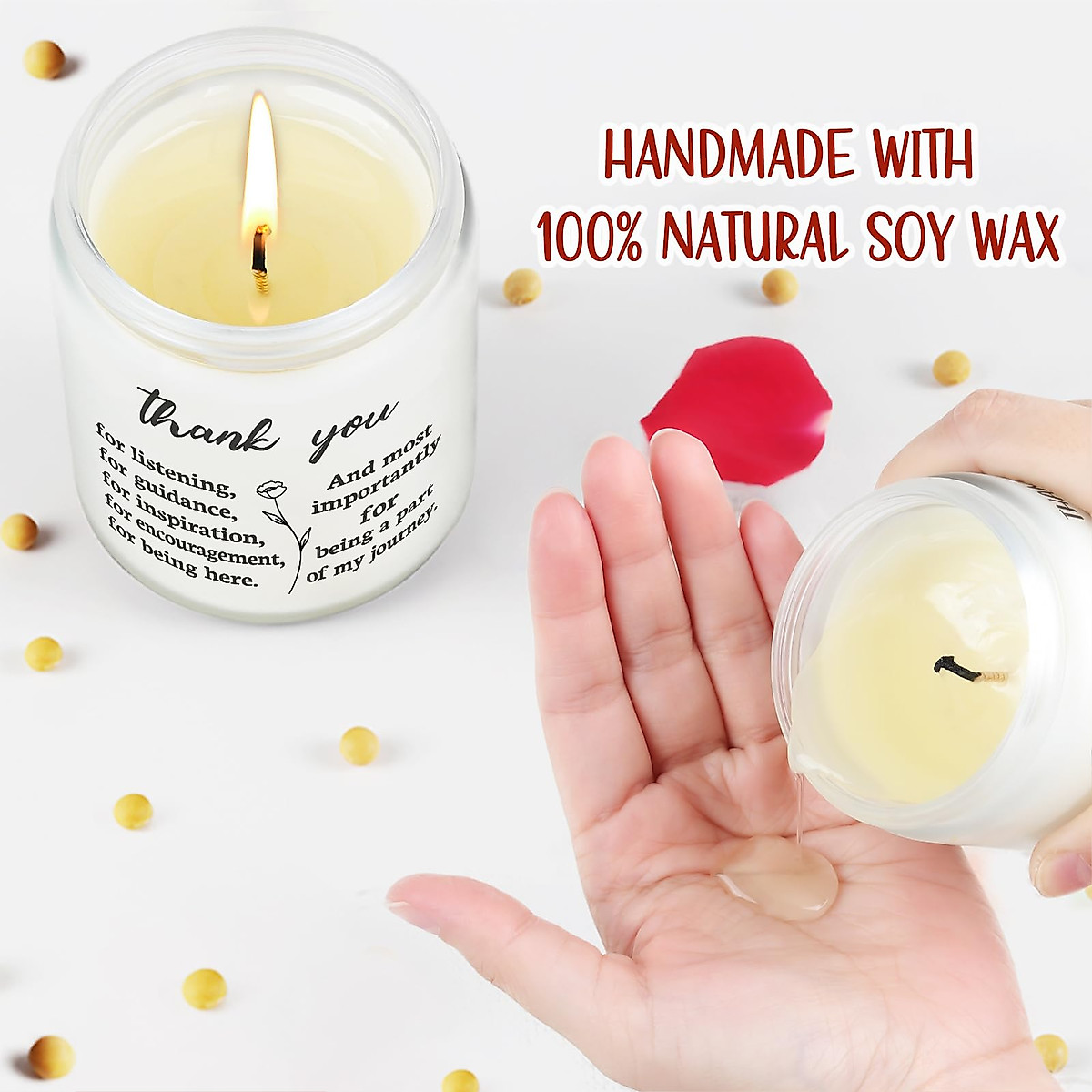 AREOK Best Christmas Gifts for Boss Lady Female, Teacher Thank You Gifts for Women, Appreciation Gifts for Coworkers Supervisor Manager, Thanksgiving Retirement Gift for Friends Coach, Lavender Candle