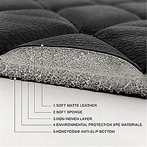 Leather car Mats Fit for Hatchback 4-Seat(No armrest Box) 04-13 Floor Mats Full Protection Car Accessories Coffee 3 Piece Set