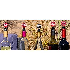 Funny Wine Stoppers Accessories for Wine Gifts, Set of 5 Bottle Stopper for Women and Men, Perfect Beverage Topper Gift