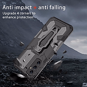 Compatible with Oppo Reno2 F Case,Built-in Kickstand Shockproof Protective Cover,Compatible with Oppo Reno2 F Case 2 in 1 Phone Case Cover Gray