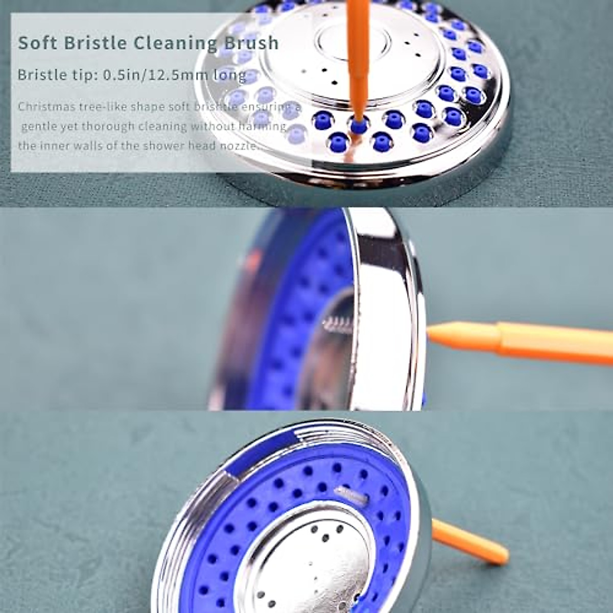 Shower Head Cleaning Brush, Shower Head Cleaning Tools Showrhead Picks Shower Head Cleaning Brush Anti Clogging Cleaning Brush for Small Holes Gaps Nozzles Crevices Jewelry Cleaning