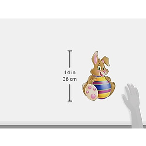 Beistle Happy Easter Bunny and Chicks Cut Outs 4 Piece Spring Time Decorations, 14", Multicolored