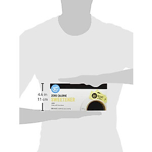 Amazon Brand - Happy Belly Zero Calorie Yellow Sucralose Sweetener Powder Packet, 1000 count (Previously Sugarly Sweet), 2.2 pound (Pack of 1)