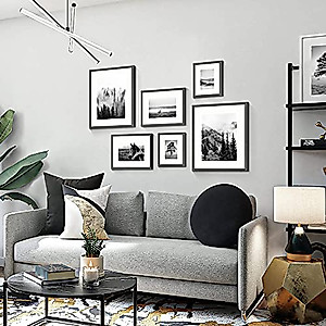 SunFlax Natural Landscape Framed Wall Art - Mysterious Forest and Wildlife Animal Pictures Wall Art Sets with Black Wooden Frames for Bathroom, Living Room, Bedroom, Office