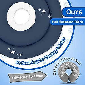 GoGoPaw Soft Dog Cones for Small Medium Dogs and Cats, Adjustable Dog Donut Collar Water Proof Dog Cone Alternative After Surgery, Pet Recovery Collar for Large Dogs to Stop Licking(Grey,3XL-5)
