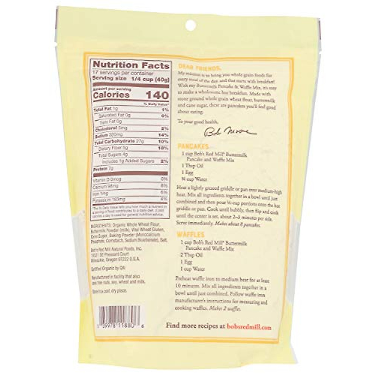 Bob's Red Mill Buttermilk Pancake & Waffle Mix, 24 Oz