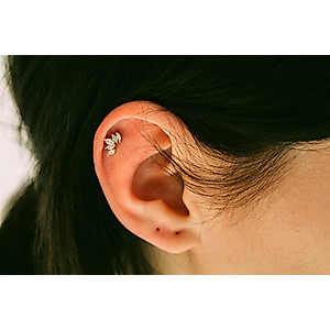 ONDAISY 14k Gold Plated Simulated Diamond Cz Heart Queen Bridal Mermaid Princess Crown Tiara Ear Studs Post Ball Earring Piercing For Women