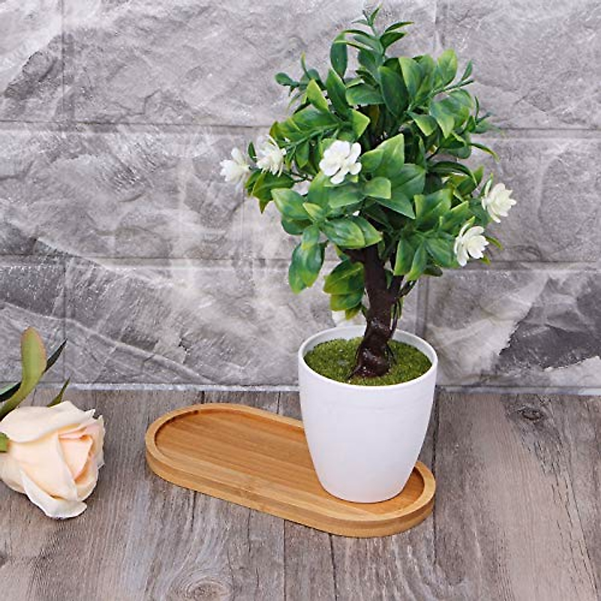 Solid Wood Tray Decor Set Food Coffee Fluit Table Plate (2PCS)