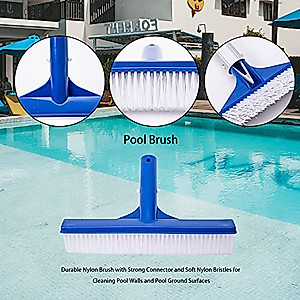 YSMJ Pool Cleaning Kit Pool Vacuum Jet Cleaner Poor Brush Chlorine Dispenser Pool Skimmer Net with 3 - Section Pole Pool Maintenance Set for Above Ground Pools Spas Hot Tub Fountains