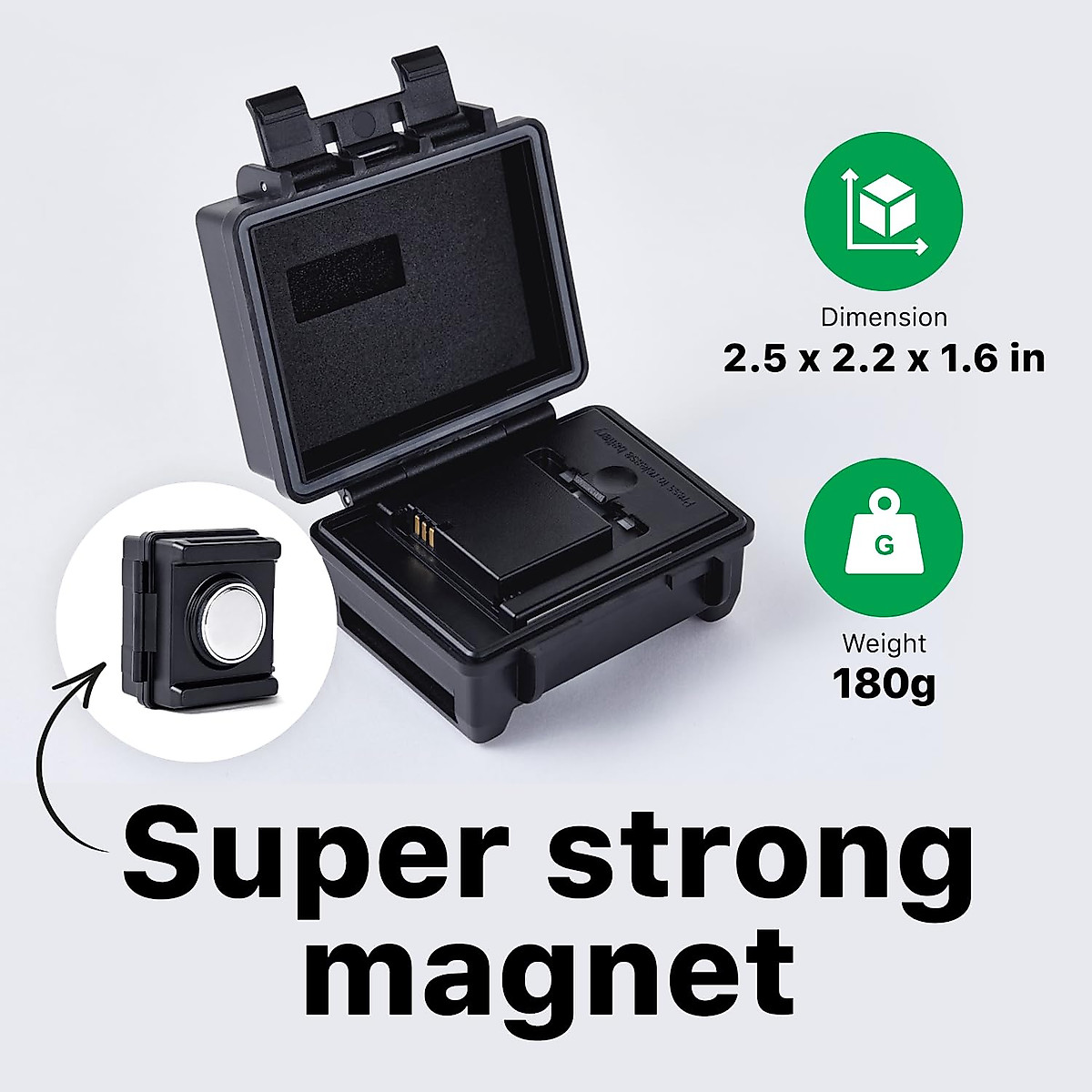 Tracki Magnetic Waterproof mini case box + 3500mAh 6x longer battery life, for GPS trackers for vehicles tracking device for cars real time GPS tracker for vehicles hidden tracking device not included