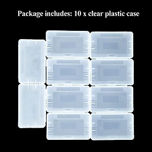 OSTENT 10 x Clear Plastic Game Cartridge Card Box Case Cover for Gameboy GBA SP GBM