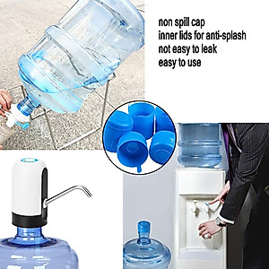 GuangTouL 20 Pcs Non Spill Caps for 3 & 5 Gallon Water Jug Cap Anti-Splash Bottle Caps Replacement Water Bottle Snaps