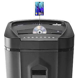 Aurora AU1415XA 14-Sheet Crosscut Paper/CD and Credit Card Shredder/ 5-Gallon pullout Basket/ 10 Minutes Continuous Run Time