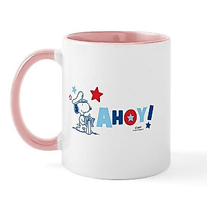 CafePress Snoopy AHOY Mugs Ceramic Coffee Mug, Tea Cup 11 oz