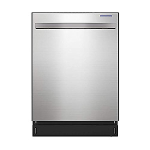 Sharp SDW6757ES Slide-In Dishwasher, Stainless Steel Finish, 24" Wide, Soil Sensors, Premium White LED Interior Lighting, Smooth Glide Rails, Heated Dry Option, Responsive Wash Cycles, Power Wash Zone