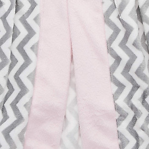 Baby Doll Bedding Minky Chevron Diaper Stacker, Pink