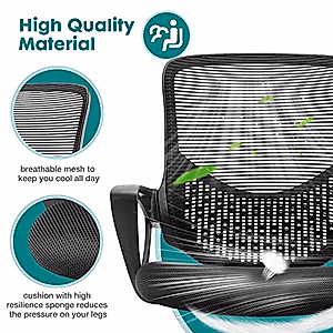 Drafting Chair - Tall Office Chair for Standing Desk, High Work Stool, Counter Height Office Chairs with Adjustable Foot Ring