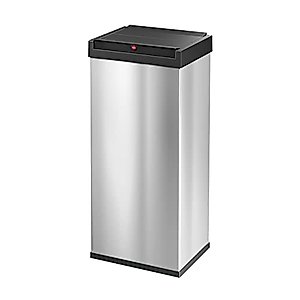 Hailo 0860-211 Big-Box XL 1 x 52 liters / 13.7 gallons | Self-Closing Swing lid | Stainless Steel Liner Clamping Frame | Waste bin Kitchen Rectangular | Made in Germany, Edelstahl