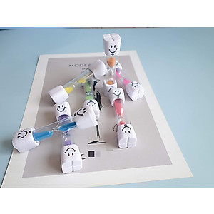 Transun Moo 7 Pack 2 Minutes Hourglass Brushing Teeth Timers Colorful Sand Timer for Kids Promote Dental Hygiene