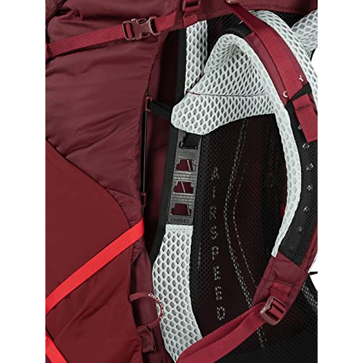 Osprey Aura AG LT 65L Women's Backpacking Backpack, Black, WM/L