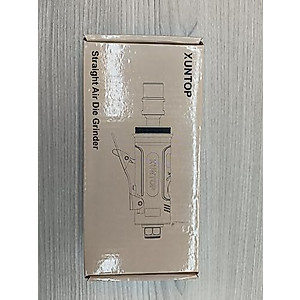 XUNTOP 25000Rpm Pneumatic Straight Die Grinder with After-Exhaust,Straight Die Grinder with Empty Oil Bottle and 1/4" 1/8"Collets Widely Used in Polishing,Edge Smoothing,Deburring